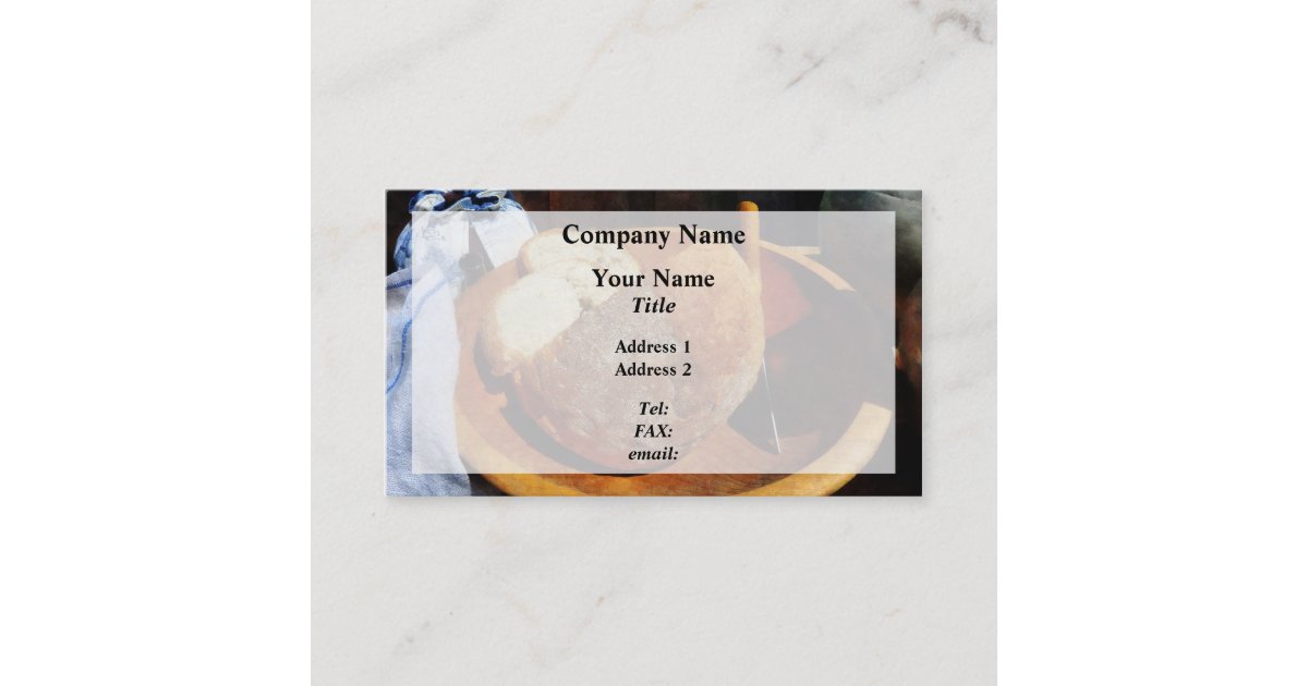 Homemade Bread Business Card | Zazzle