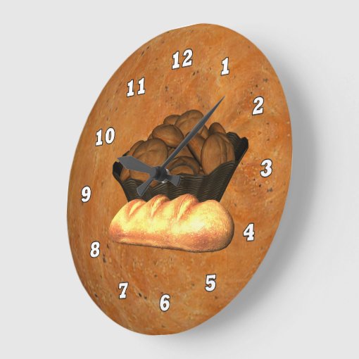 homemade Bread Kitchen wall clock | Zazzle