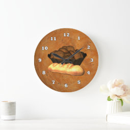 homemade Bread Kitchen wall clock | Zazzle