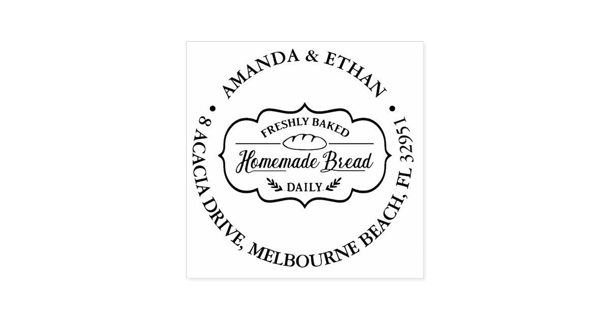 Homemade bread Theme Self-inking Stamp | Zazzle