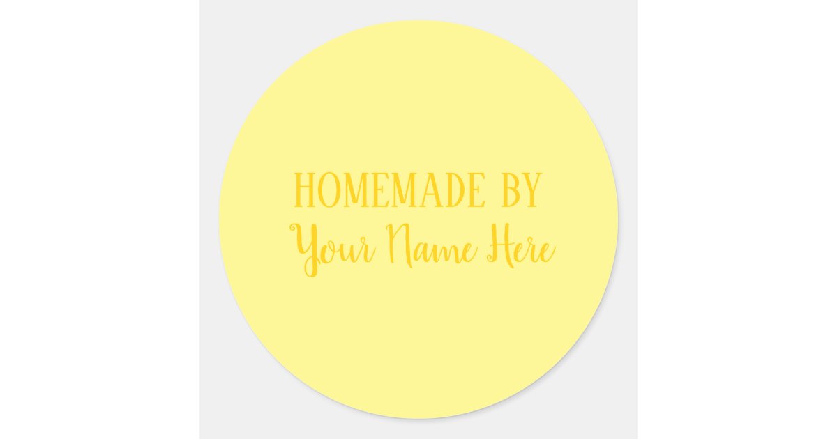 Homemade By Bakery Cookie Cake Bright Fun Classic Round Sticker | Zazzle