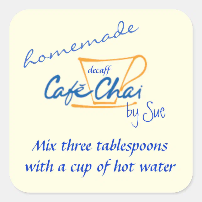 Homemade Chai Tea Gift Labels by YOU | Zazzle