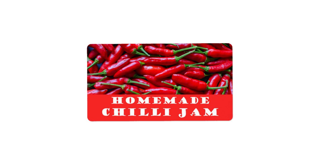Homemade chilli jam label | Zazzle