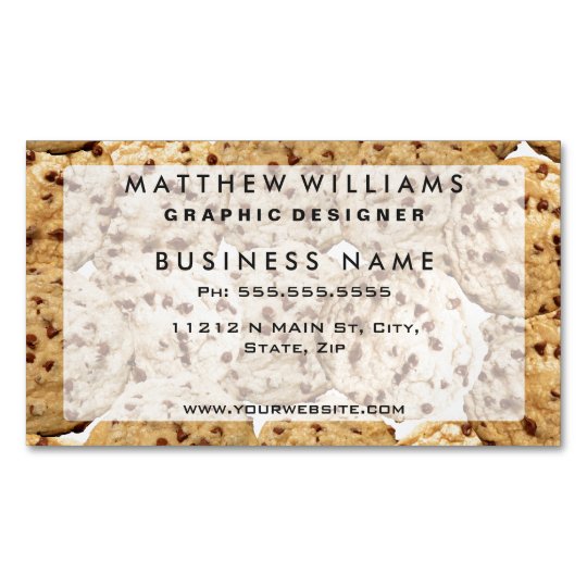 Homemade Chocolate Chip Cookies Business Card Magnet | Zazzle.com