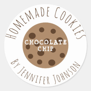 Chocolate Chip Cookie Stickers | Zazzle