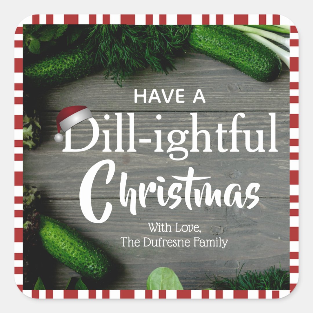 Homemade Christmas Pickles Label | Zazzle