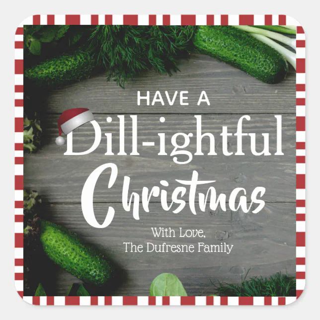Homemade Christmas Pickles Label | Zazzle