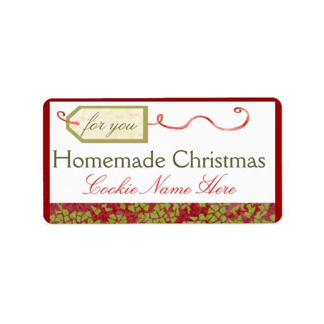 Homemade Christmas Recipe Labels | Zazzle