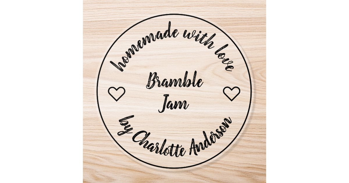 Homemade Clear Sticker | Jelly Jam Canning Label | Zazzle