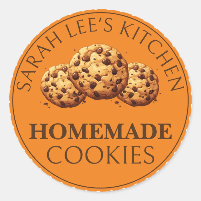 Homemade Cookies Label Sticker | Zazzle