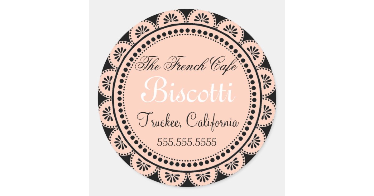 Homemade Cookies Pink Lace Classic Round Sticker | Zazzle