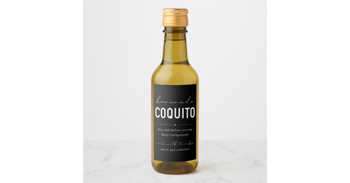 Homemade Coquito Bottle Label | Zazzle