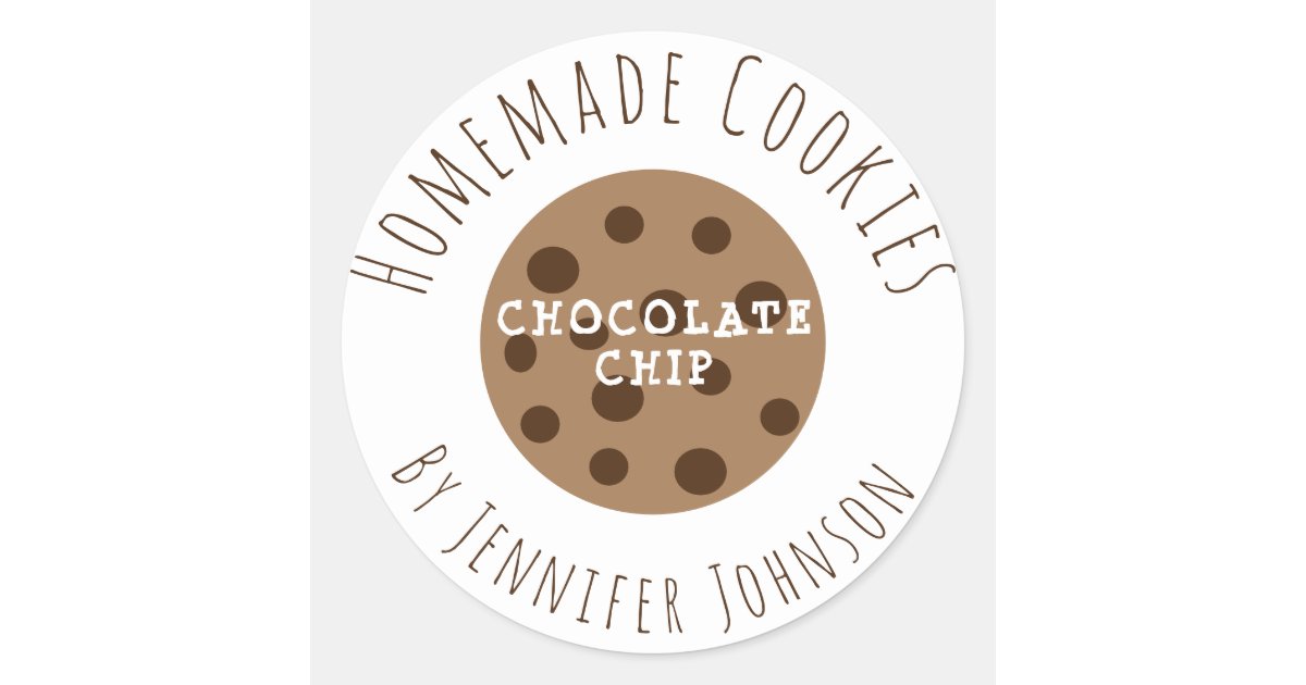 Homemade Desserts Cookies Food Sticker Label | Zazzle