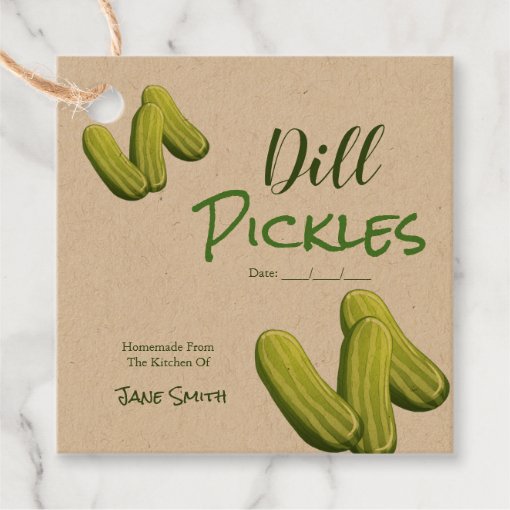 Homemade Dill Pickles Canning Jar Label | Zazzle