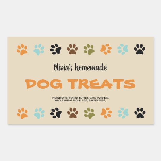 Homemade Dog Treats jar label | Zazzle.com