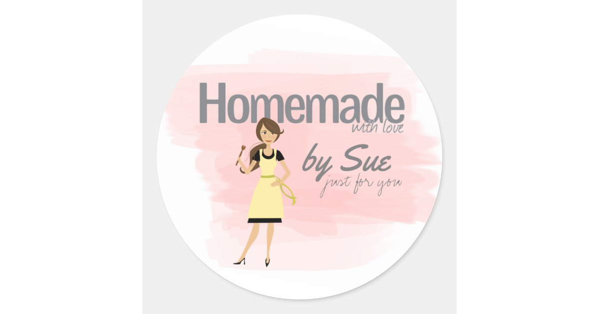 Homemade for You with Style Stickers | Zazzle