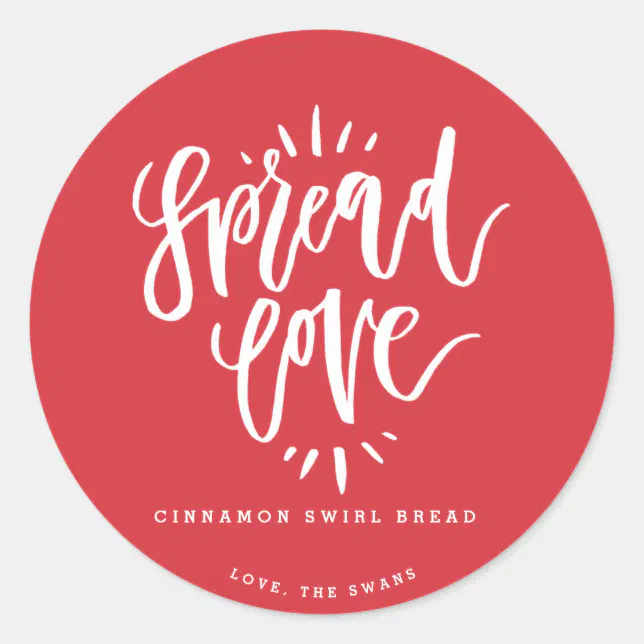 Homemade From The Kitchen Gift Food Label Sticker | Zazzle