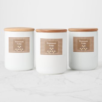 Homemade fudge food label for vendors etc | Zazzle