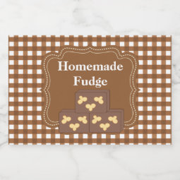 Homemade fudge food label for vendors etc | Zazzle
