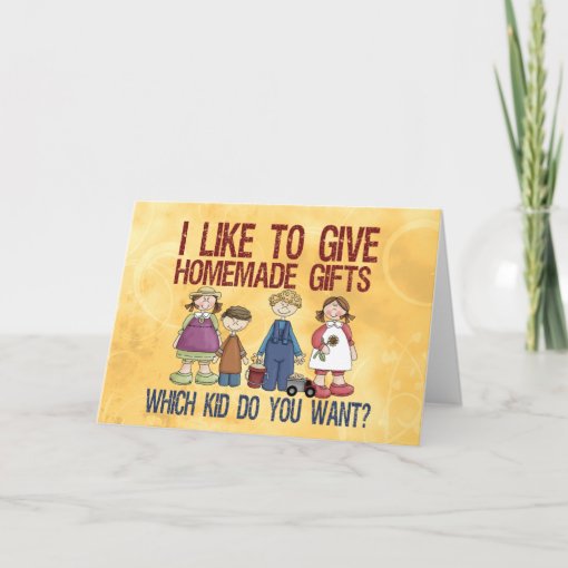 Homemade Gifts Card | Zazzle