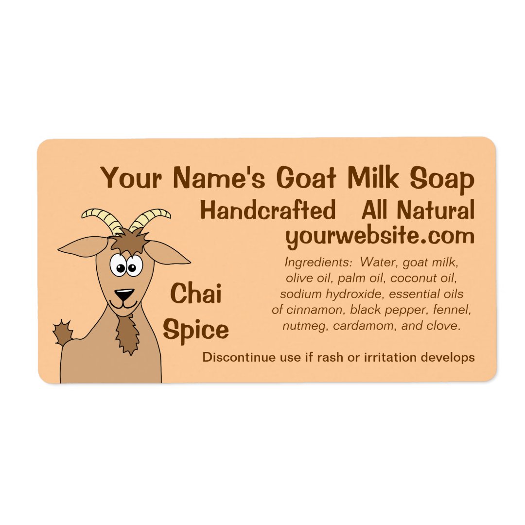 Homemade Goat Milk Soap Labels Design Template | Zazzle