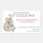 Homemade Holiday Hot Cocoa Jar Label | Zazzle