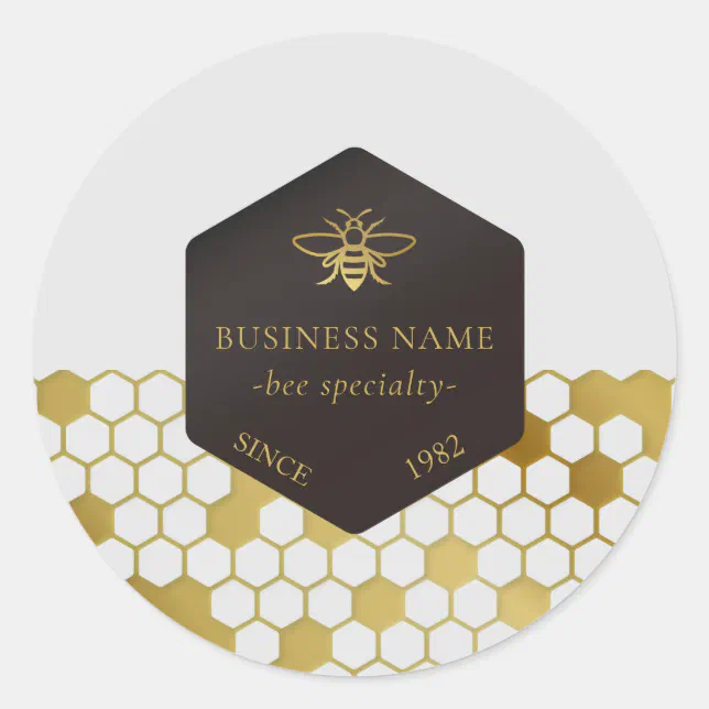 Homemade Honey Bee Honeycomb Product Label | Zazzle