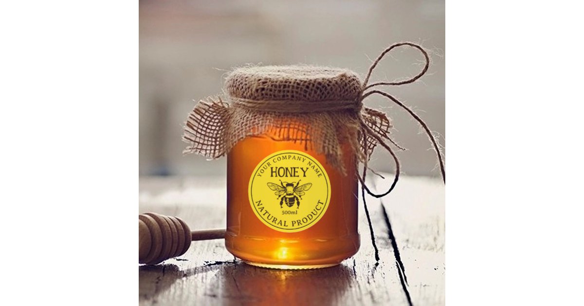 Homemade Honey Editable Label Sticker | Zazzle