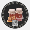 Homemade Honey QR Code Classic Round Sticker | Zazzle