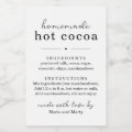 Homemade Hot Cocoa Mix Gift Label | Zazzle