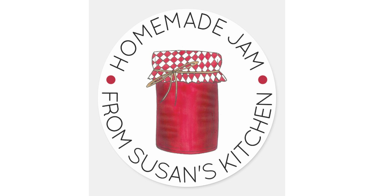 Homemade Jam Jelly Fruit Preserves Made By Kitchen Classic Round ...
