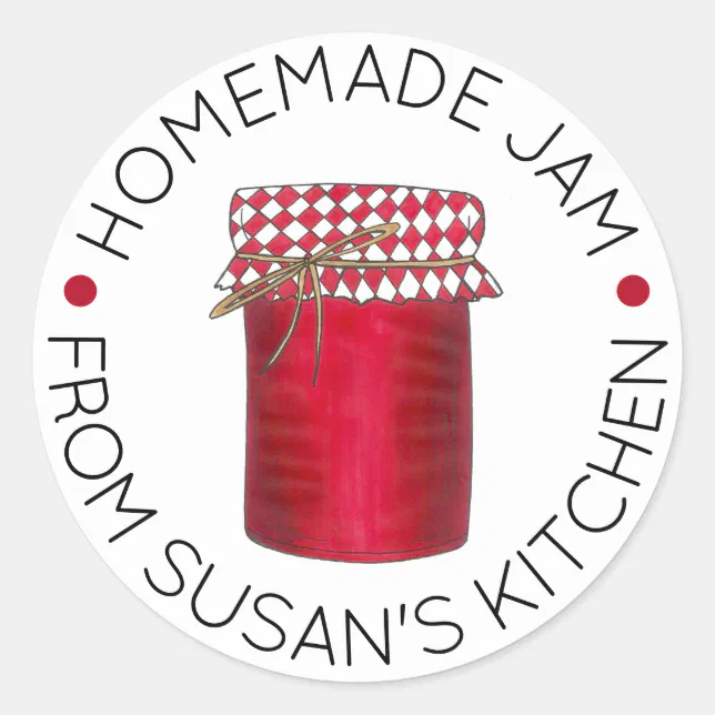 Homemade Jam Jelly Fruit Preserves Made By Kitchen Classic Round ...