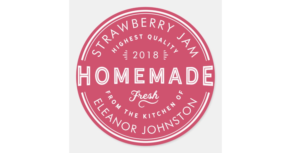 Homemade Jam / Jelly Label Fresh from Your Kitchen | Zazzle