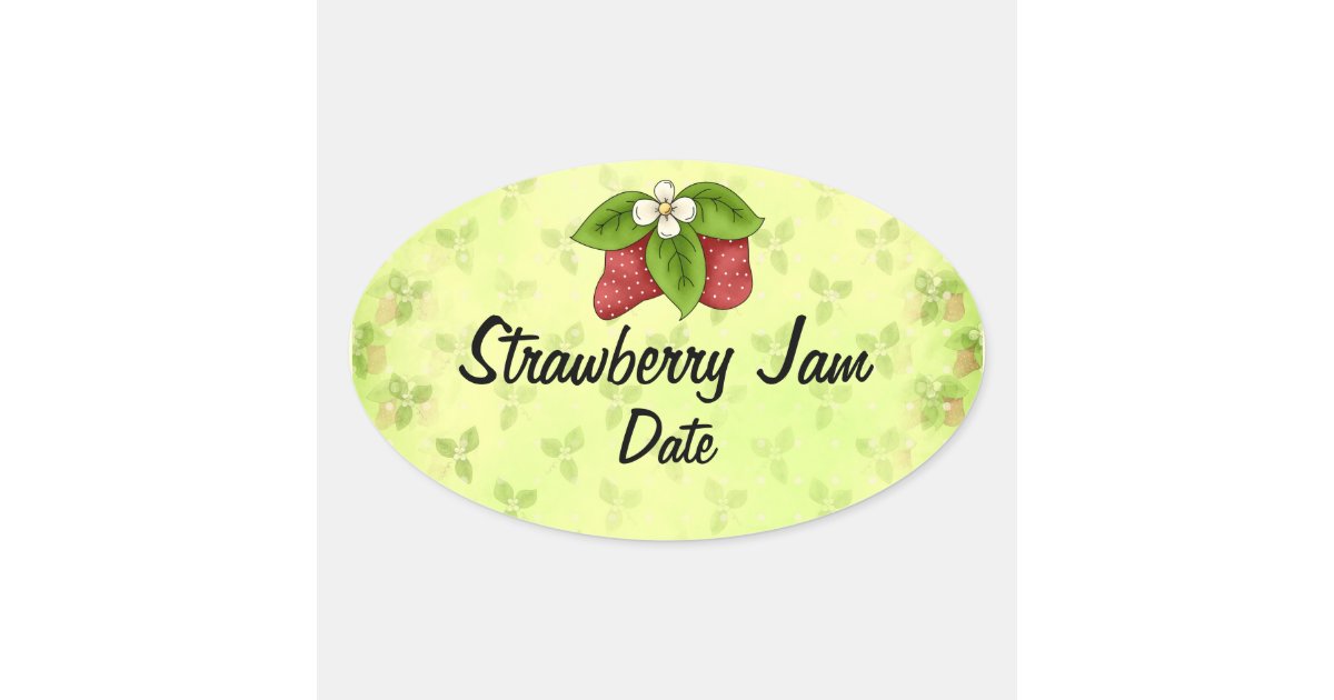 Homemade Jam Lables Oval Sticker | Zazzle