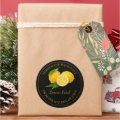 Homemade Lemon Curd Label | Black | Zazzle