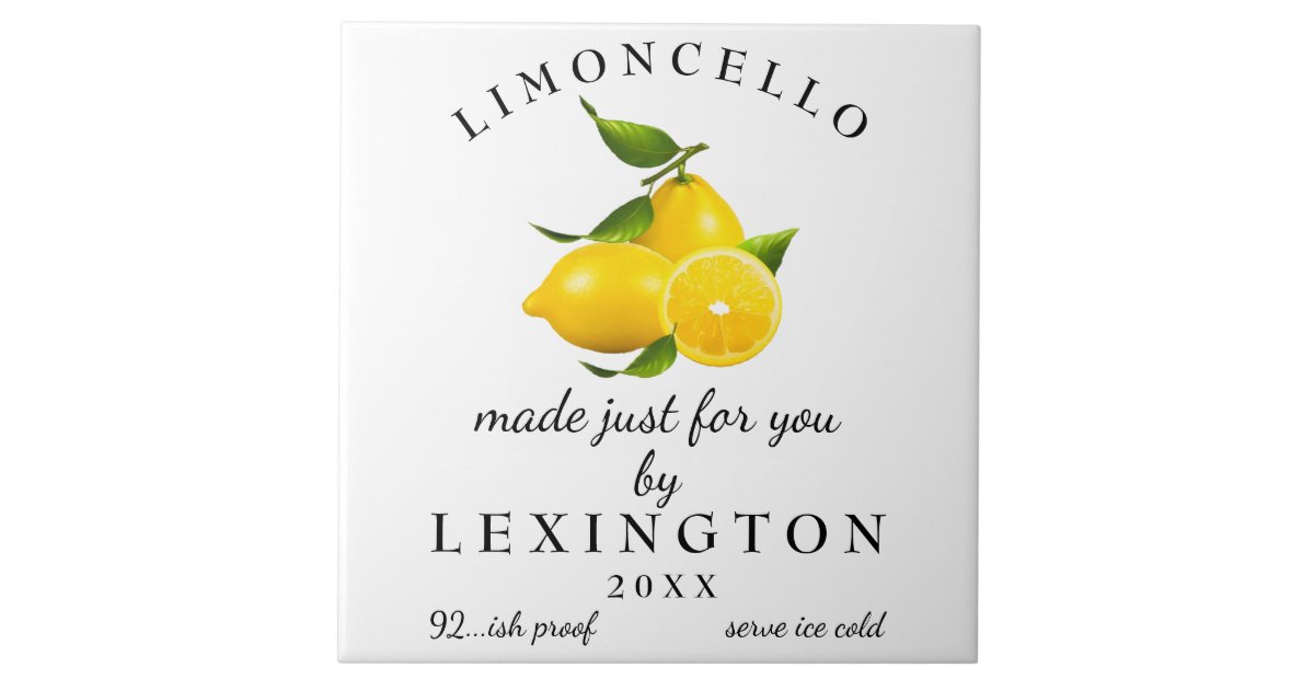 Homemade Limoncello Ceramic Tile | Zazzle