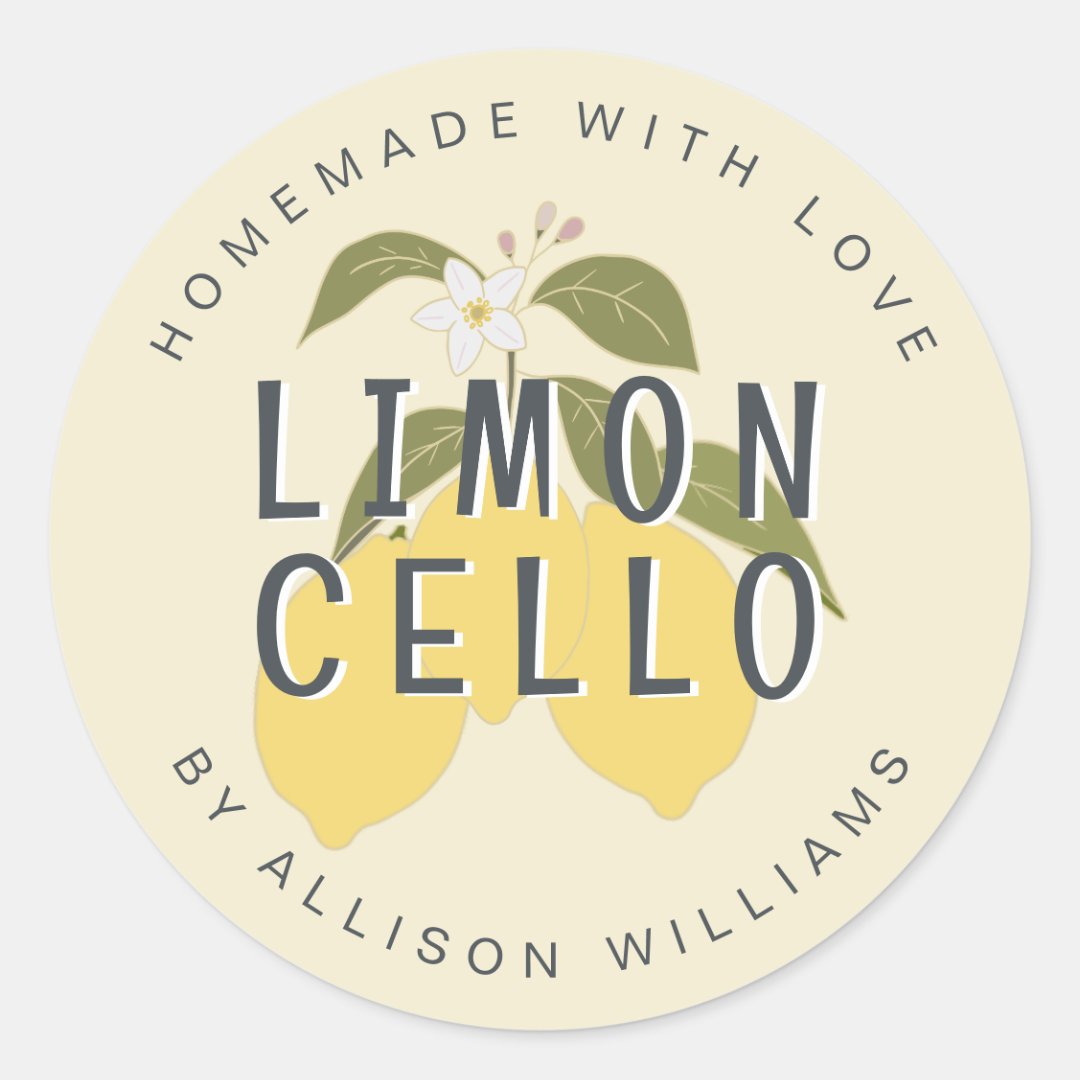 Homemade Limoncello Vintage Lemons Label | Zazzle