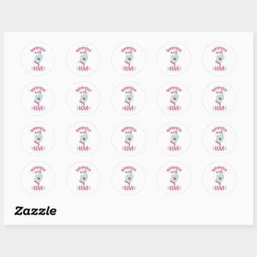 Homemade Love Classic Round Sticker | Zazzle