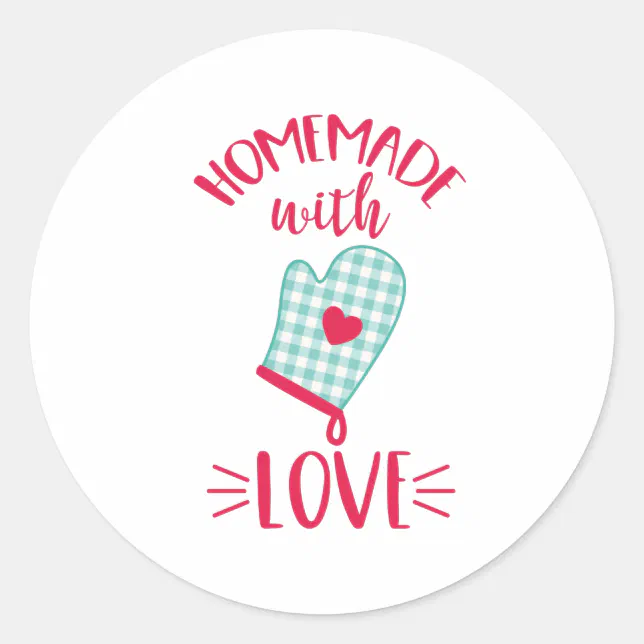 Homemade Love Classic Round Sticker | Zazzle