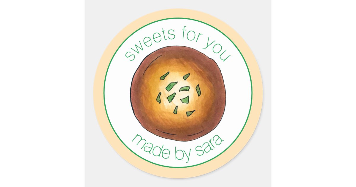 Homemade Malpua Indian Pancake Mithai Sweets Classic Round Sticker | Zazzle