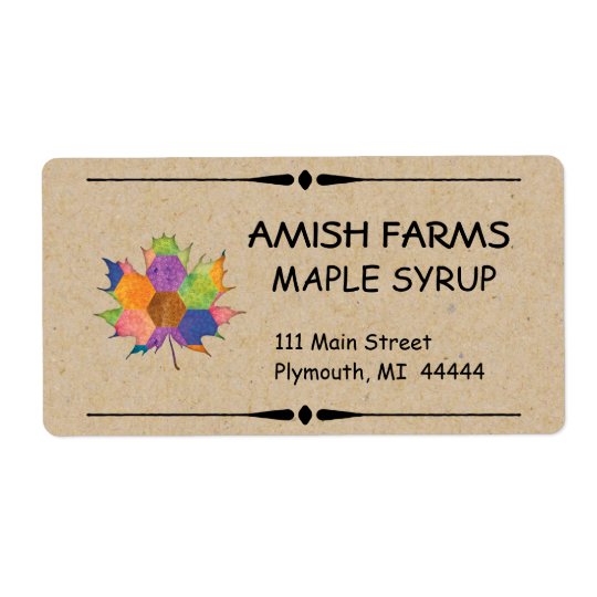 Homemade Maple Syrup Shipping Label | Zazzle.com