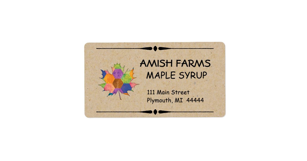 Homemade Maple Syrup Shipping Label | Zazzle