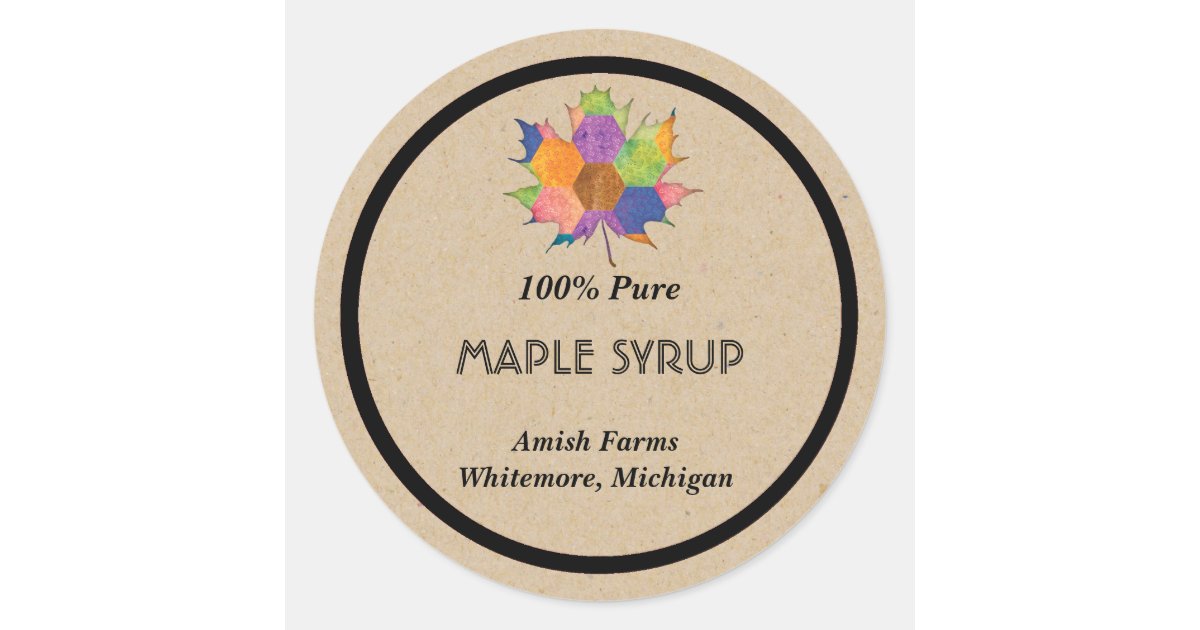 Homemade Maple Syrup Sticker | Zazzle