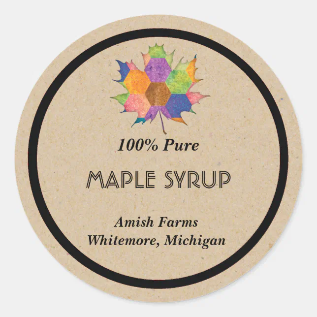 Homemade Maple Syrup Sticker | Zazzle