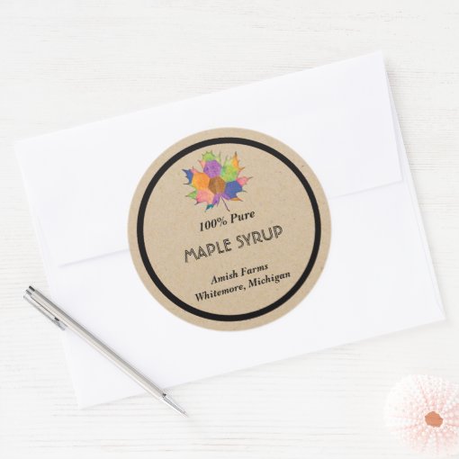 Homemade Maple Syrup Sticker | Zazzle