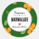 Homemade Marmalade Fruits Preserve Gift Custom Classic Round Sticker ...