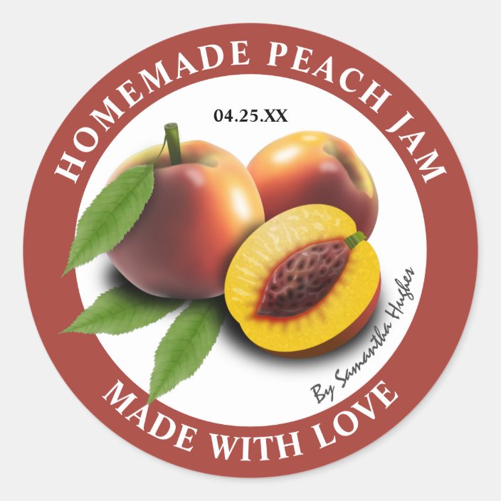 Homemade Peach Jam Labels | Zazzle.com