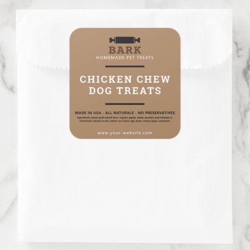 Homemade pet dog treats product labels stickers | Zazzle