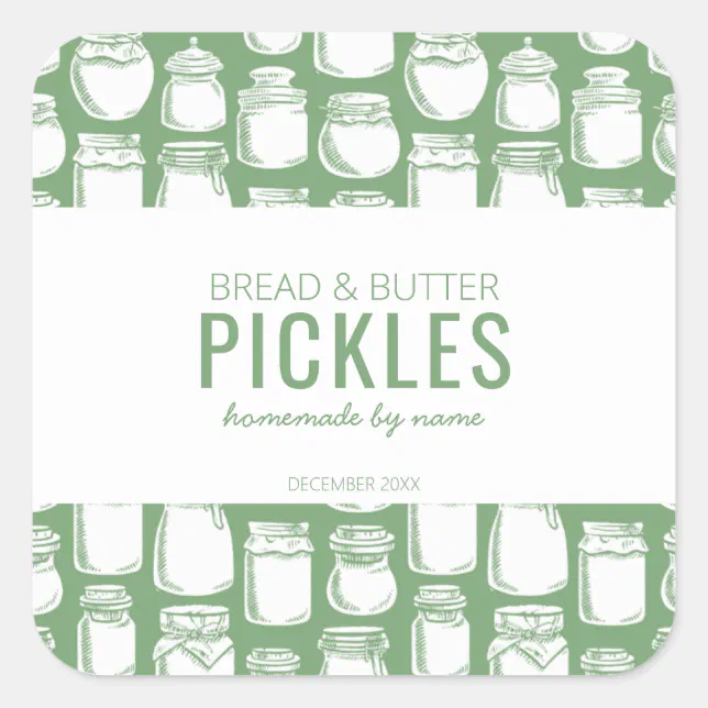 Homemade Pickle Sticker | Zazzle