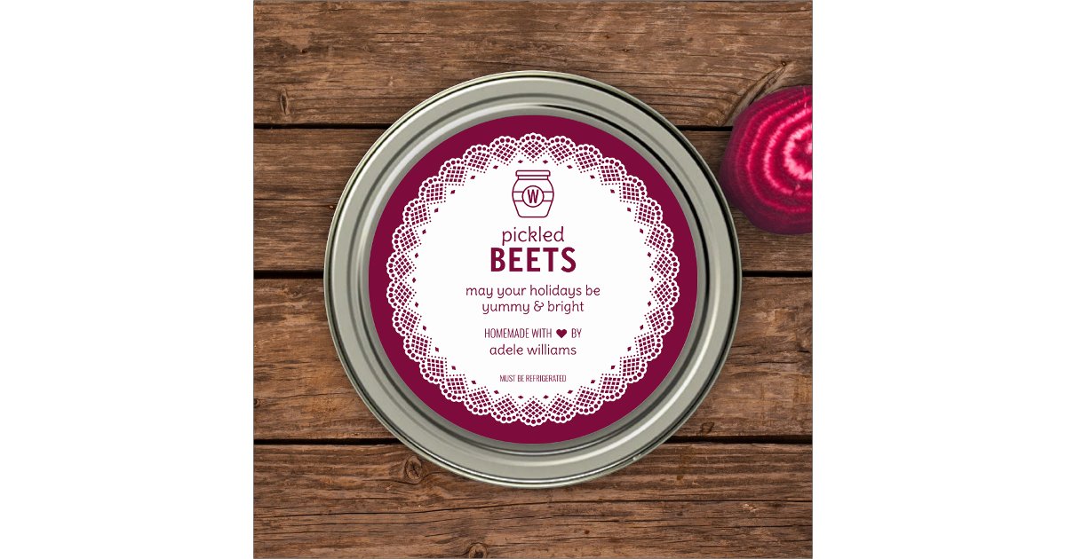 Homemade Pickled Beets Sticker | Zazzle
